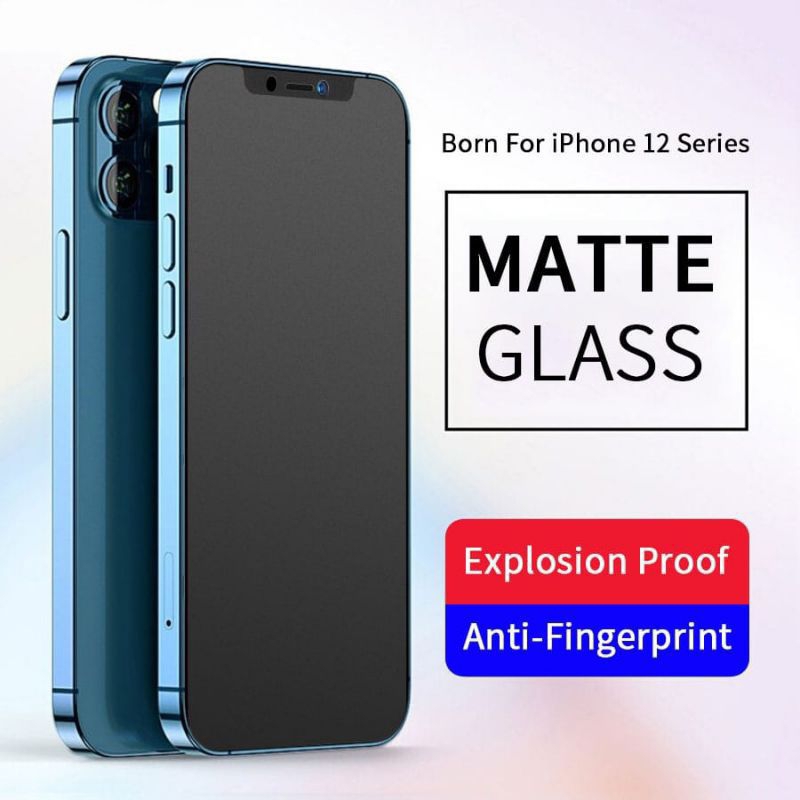 Jual Matte Glass Full Layar iPhone 12 (5'4) 12 (6,1) 12 (6,7) 12 Max 12 ...