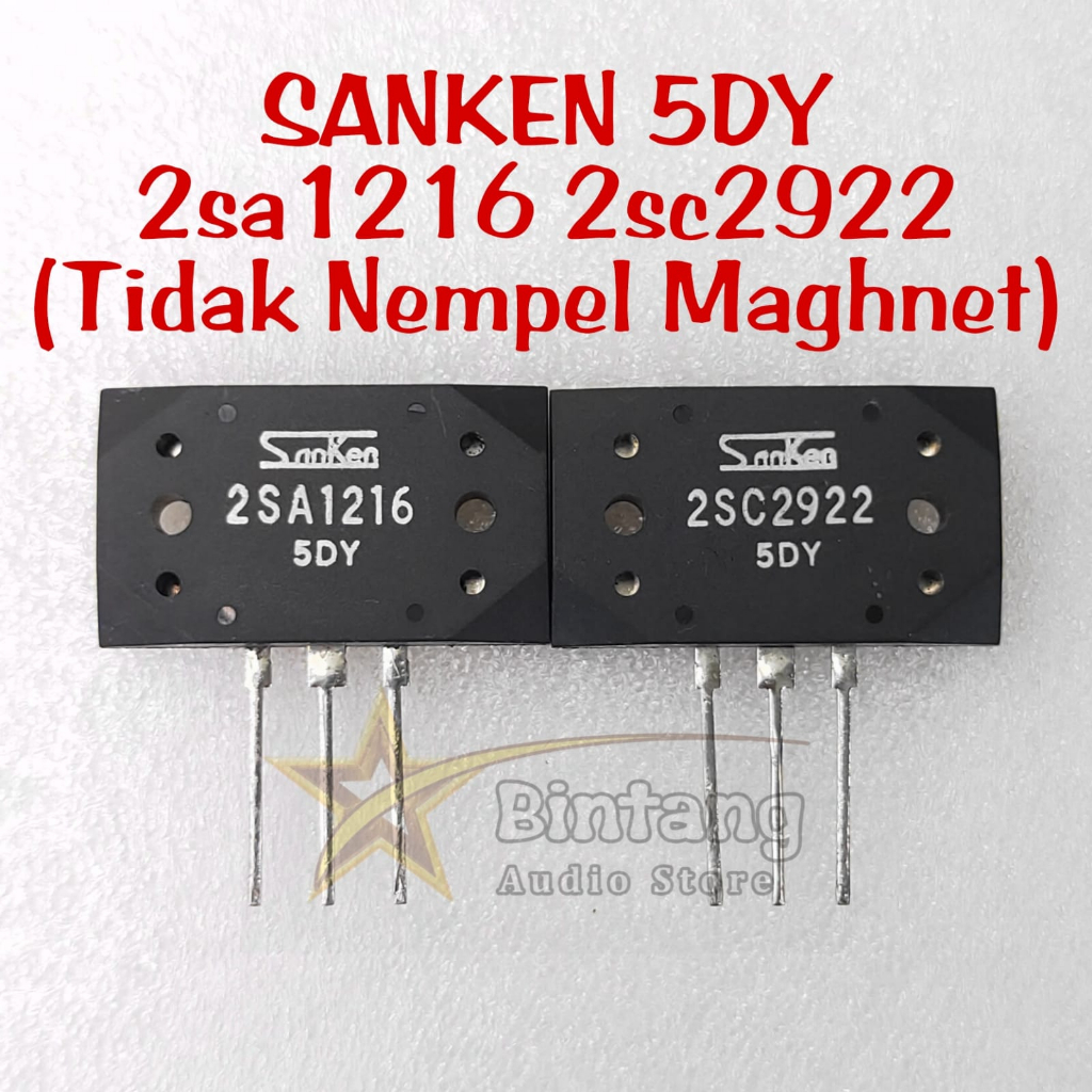 Jual Transistor final SANKEN KW RRT 2SA 1216 2SC 2922 5DY RRT Tidak menempel maghnet | Shopee ...