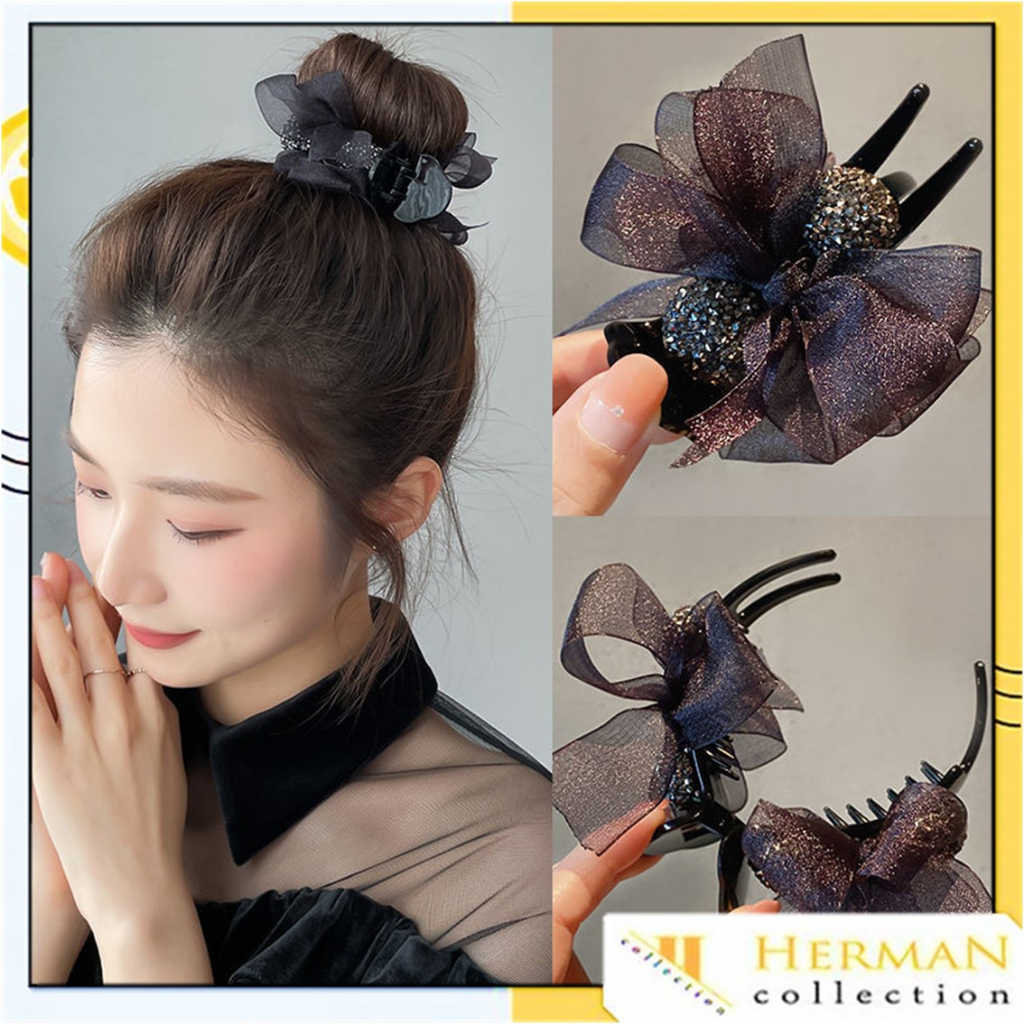 Jual HC Jepit Rambut Korea Pita Cepol Sanggul Jepit Udang Untuk Wanita Aksesoris Rambut Pita Ala ...