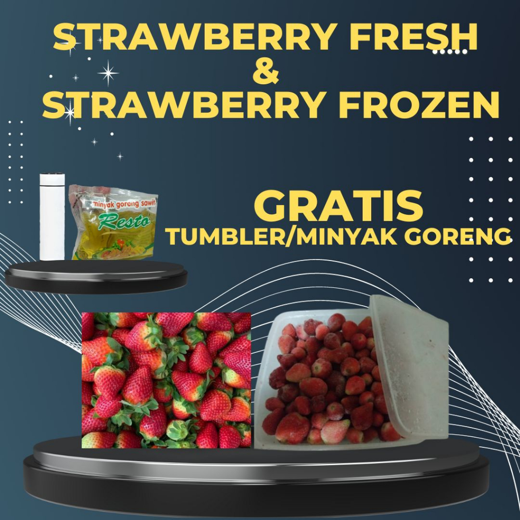 Jual Pahe 3 (Strawberry Fresh 2Kg & Strawberry Frozen 1Kg) | Shopee ...