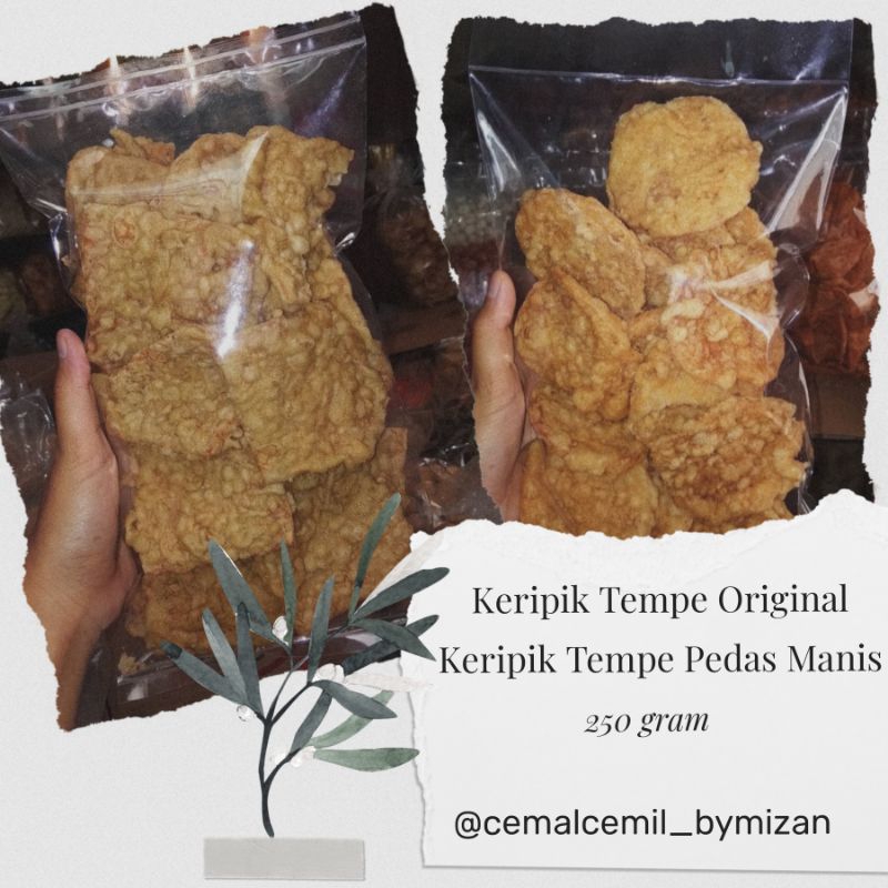 Jual Keripik Tempe Bandung Original & Pedas Manis || 250 Gram | Shopee ...