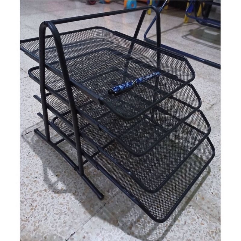 Jual A - rak dokumen 4 tingkat tempat dokumen besi file documen tray ...