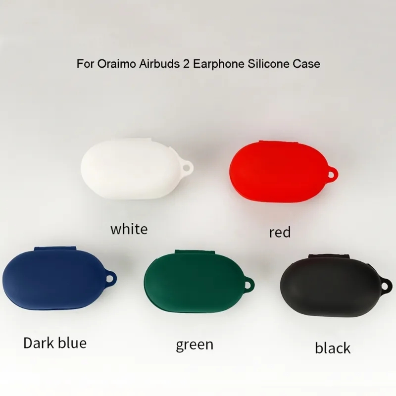 Jual Case Casing Cover Silicone Protective Oraimo Airbuds 2 + Carabiner ...