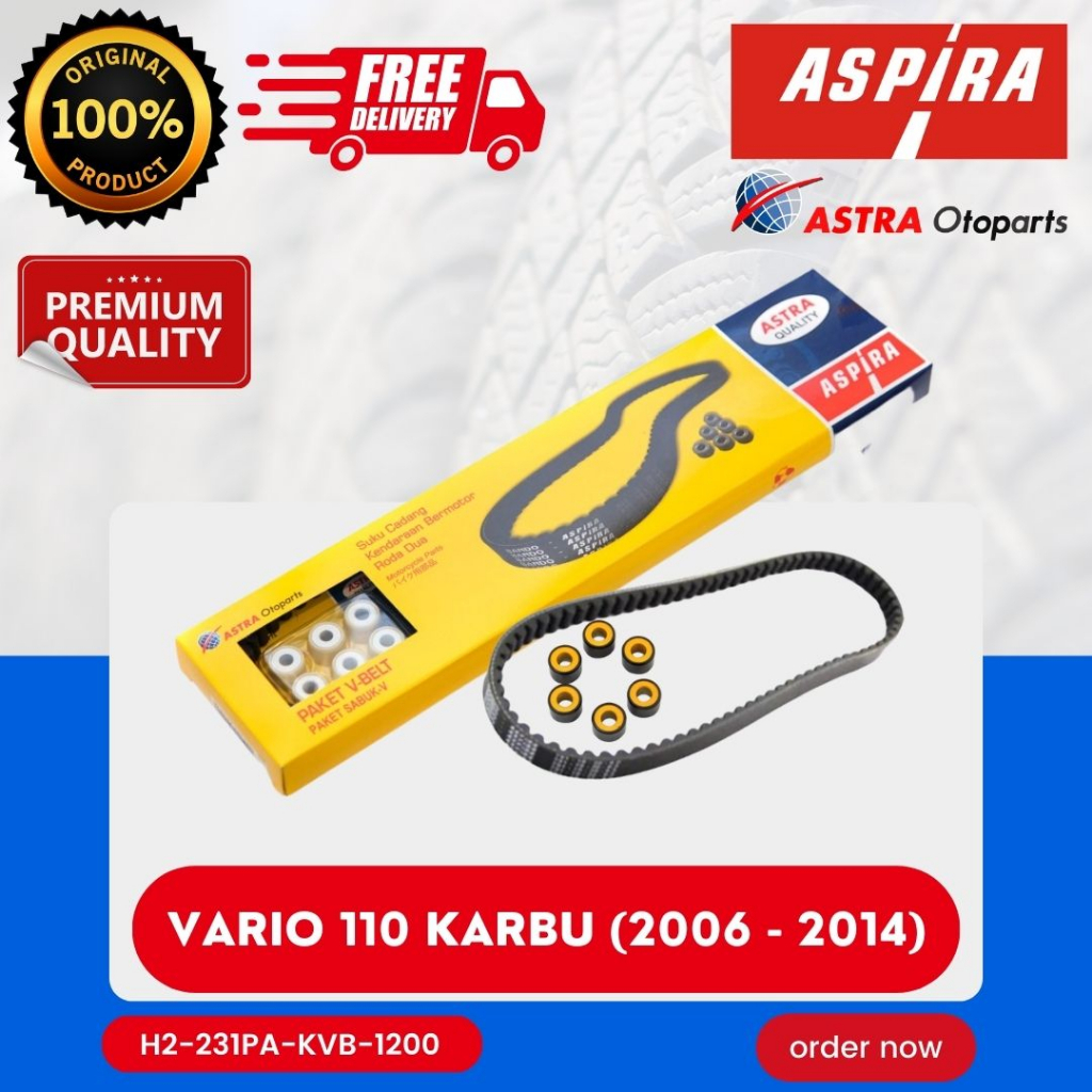 Jual [READY COD] V-BELT ASPIRA / VANBELT+ROLLER ASPIRA / FANBELT VAN BELT V BELT VARIO 110 KARBU ...