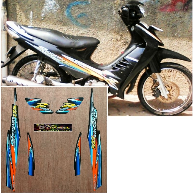 Jual Striping original Suzuki Shogun R 125 hitam tahun 2004 | Shopee ...