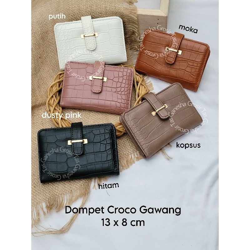 Jual Dompet Croco Gawang Wanita Model Lipat | Shopee Indonesia
