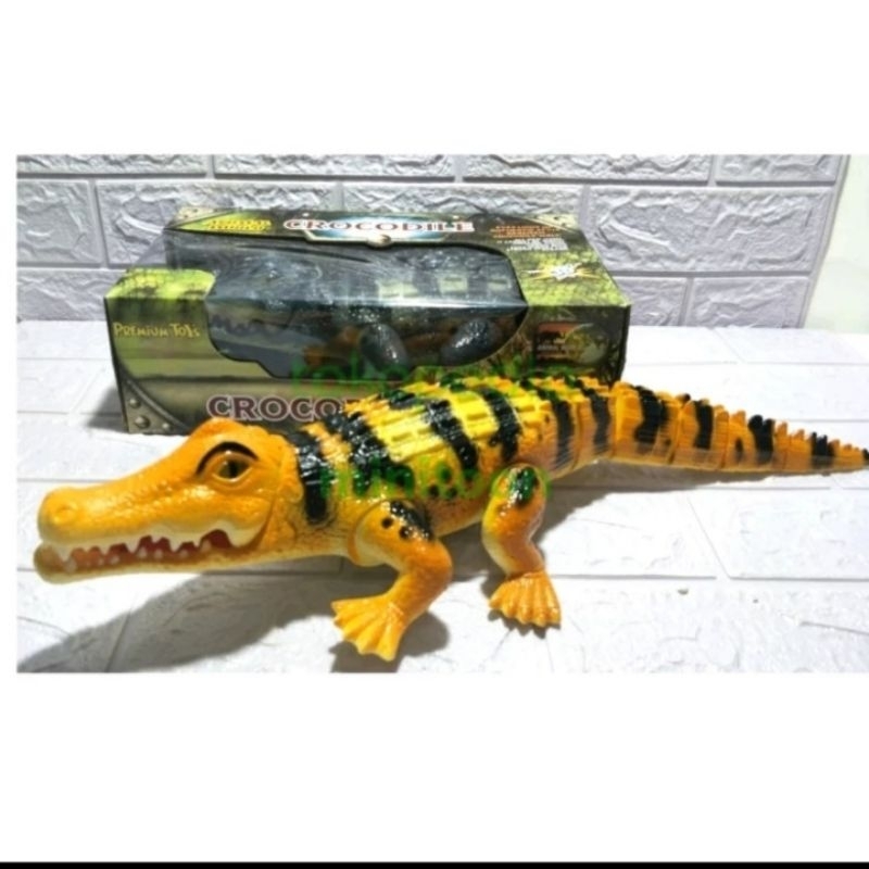 Jual Mainan CROCODILE BUAYA BERJALAN Lampu Musik 50cm | Shopee Indonesia