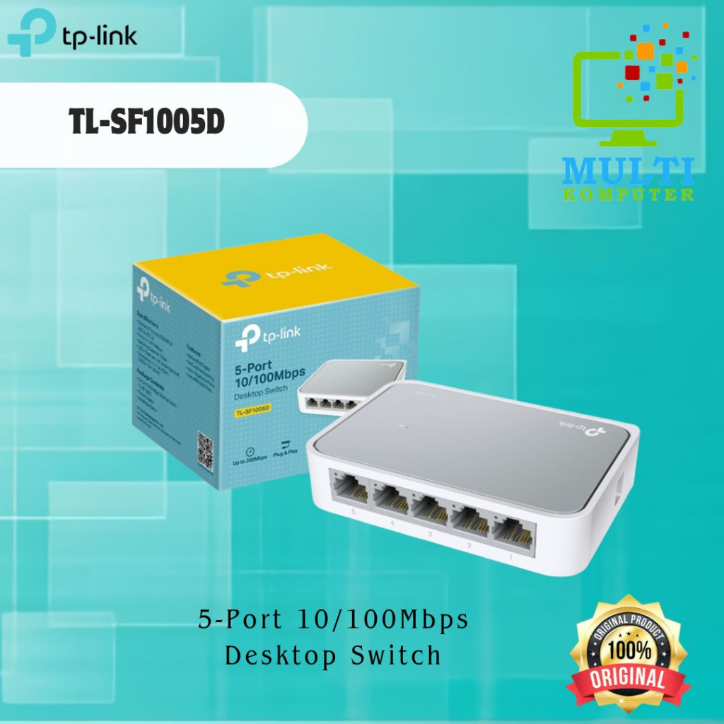 Jual Switch HUB TP LINK 5 Port TL-SF1005D 10/100Mbps Network Lan Internet | Shopee Indonesia