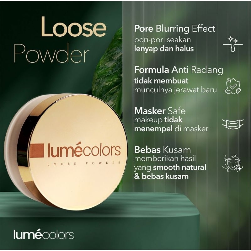 Jual LUMECOLORS LOOSE POWDER BEDAK TABUR with Oil Control LUME COLOR ...