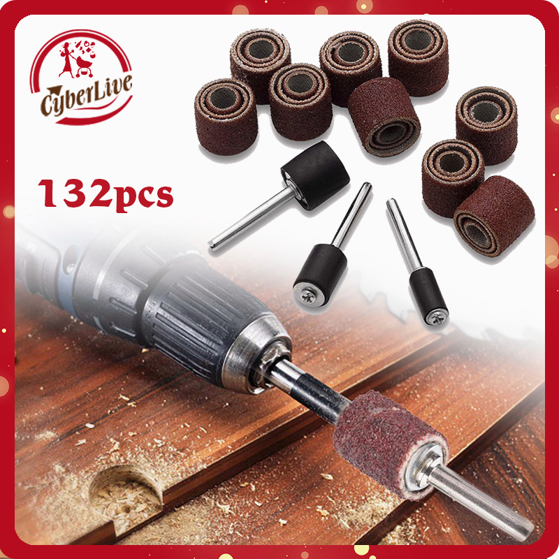 Jual 120pcs Amplas Gerinda Amplas Ring Drum Sander + 12pcs Mandrel ...