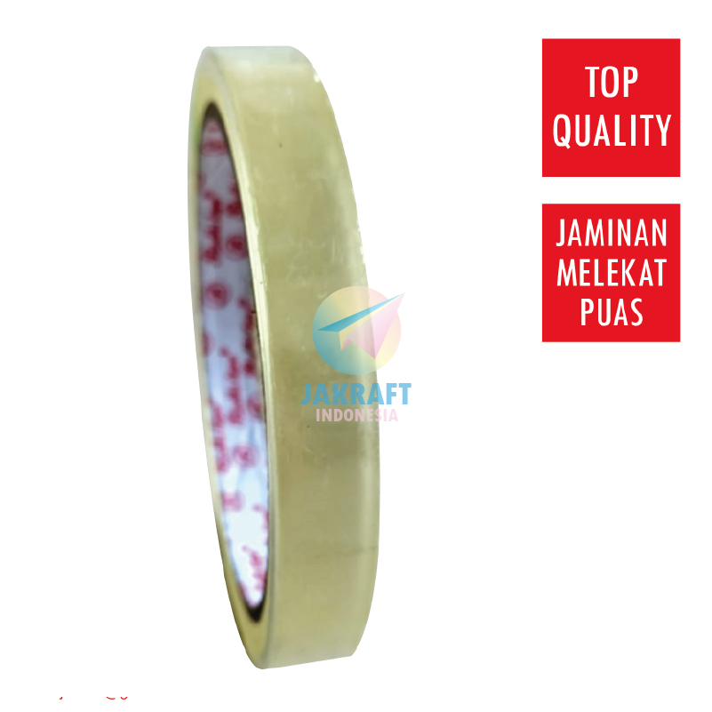 Jual (1 Roll) Isolasi Solatip Lakban Sedang Adhesive Tape 1/2" Inch 12 ...