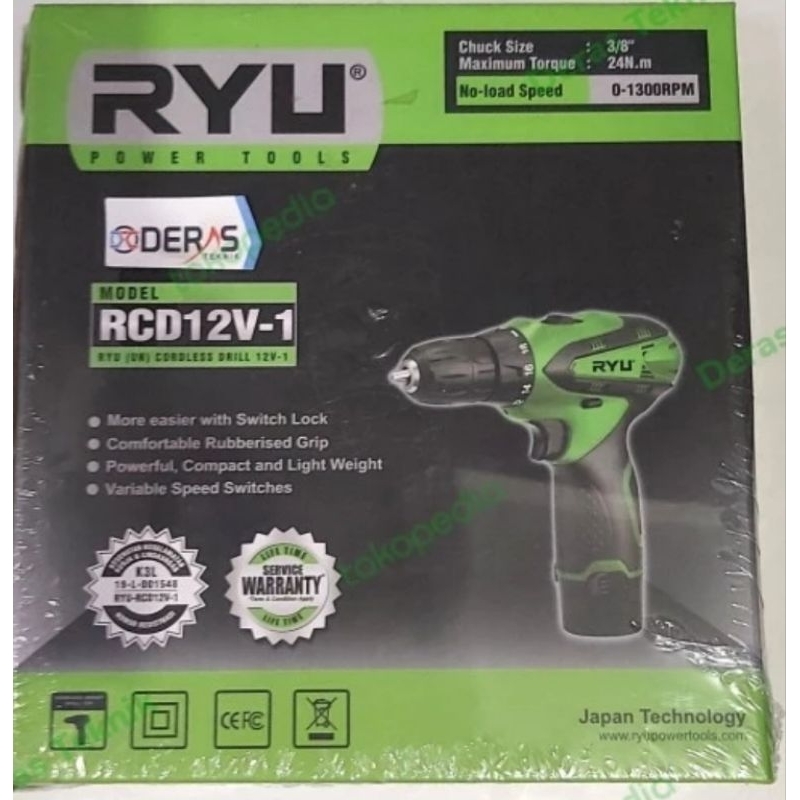 Jual ryu rcd 12v 1 mesin bor besi kayu cordless 1 baterai 12v | Shopee ...