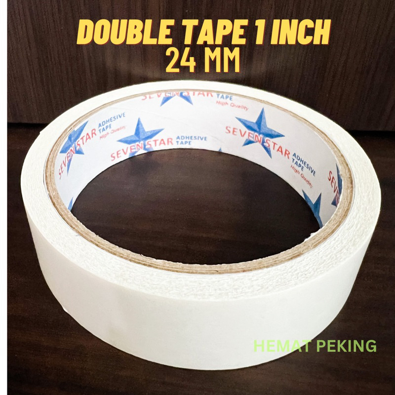 Jual Double Tape Isolasi 2 sisi 1 inch | 24 mm x 10 Yard Murah (Dijamin ...