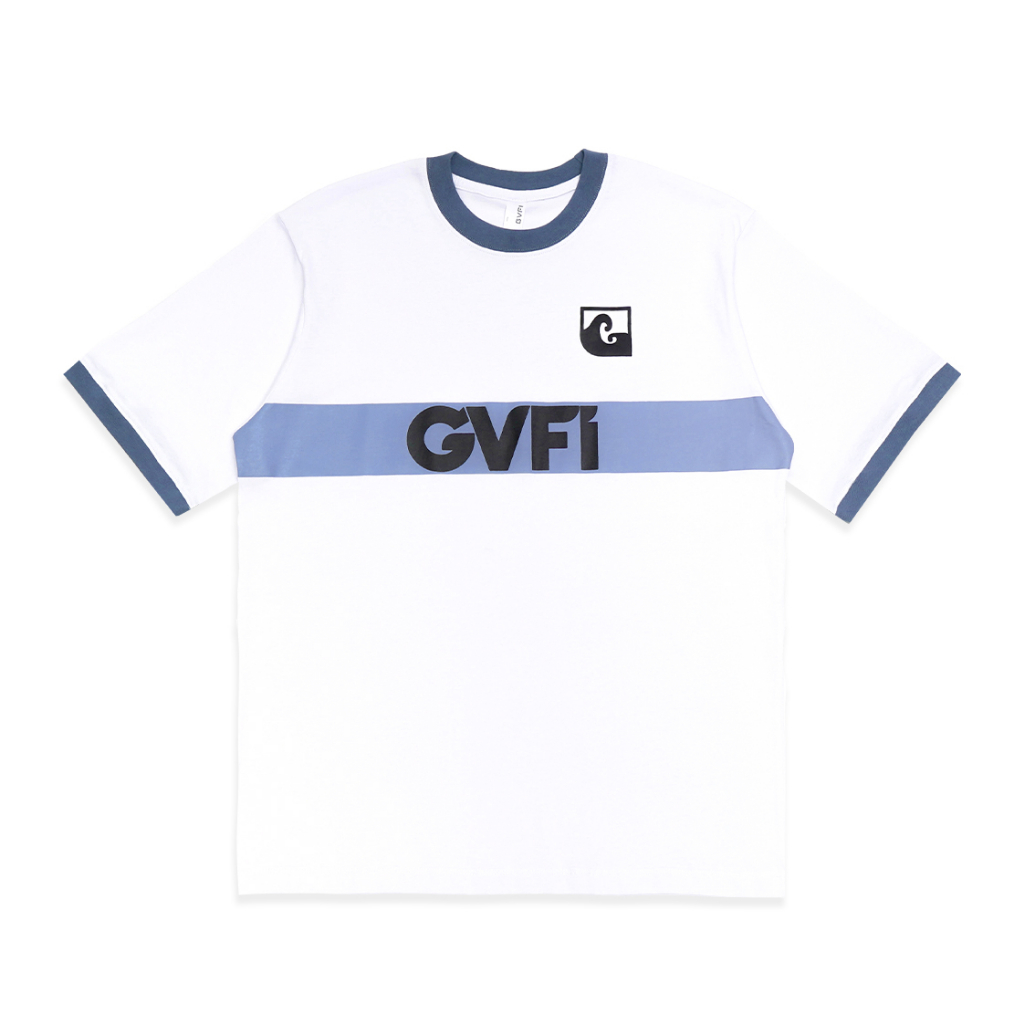 Jual GVFI T-Shirt Stripe Debarch Ringer White | Shopee Indonesia