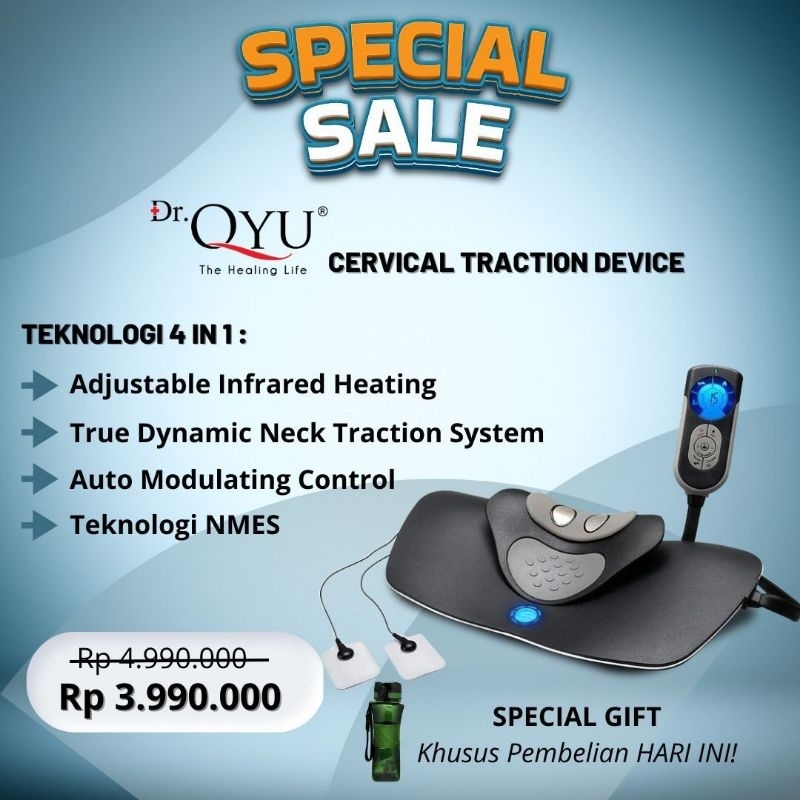 Jual DR QYU CERVICAL TRACTION DEVICE - Terapi Nyeri Leher dan Saraf Kejepit dijamin RESMI dan ...