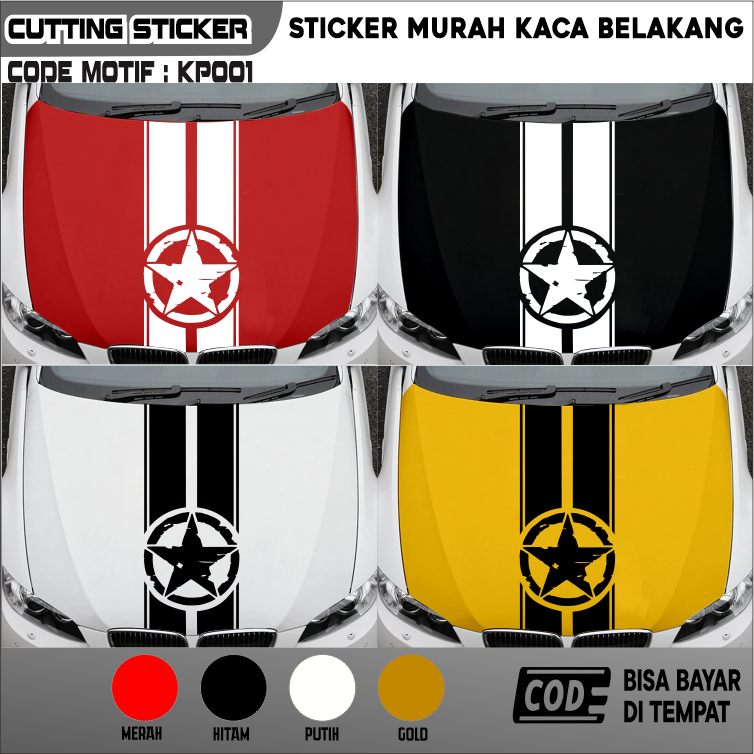 Jual KAP MOBIL STCKER KAP KP001 MOBIL SEMUA MOBIL STICKER CUTTING KAP ...