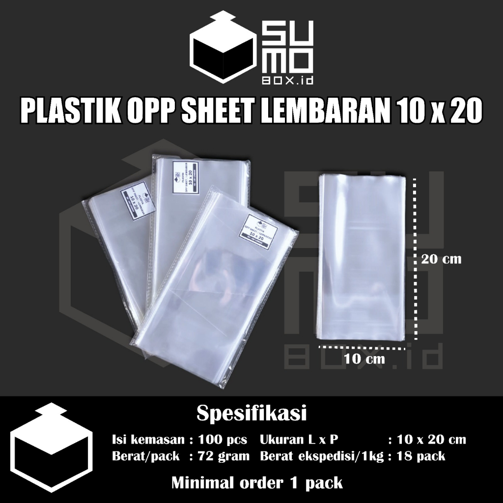 Jual Plastik OPP TANPA LEM One Sheet Lembaran 6x15 6x18 7x18 8x18 9x20 ...