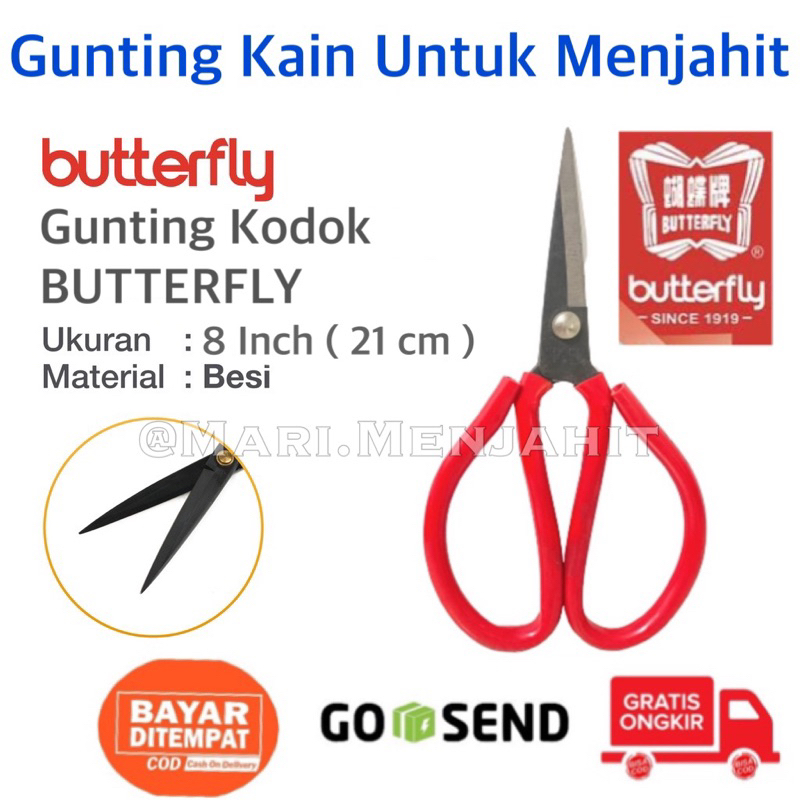 Jual Butterfly Gunting kodok 23cm Gunting SWISTAR Butterfly | Shopee ...