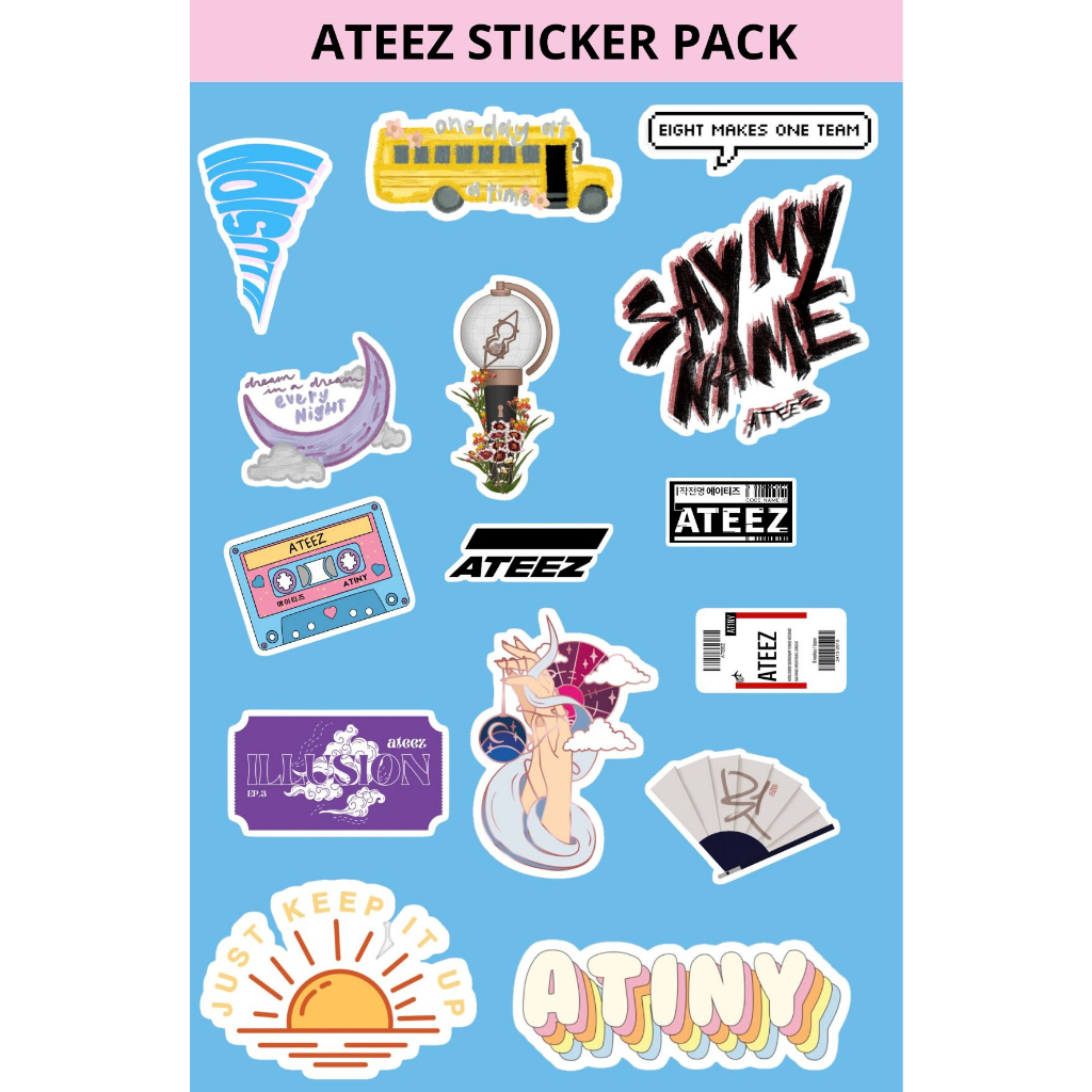 Jual Sticker ATEEZ kpop aesthetic ATINY cute custom | Shopee Indonesia