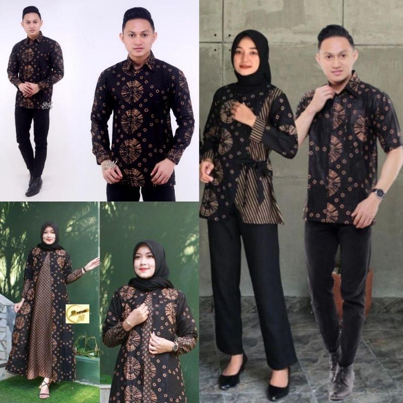 Jual BATIK COUPLE MODERN SARIMBIT BATIK COUPLE GAMIS BATIK COUPEL COPLE ...
