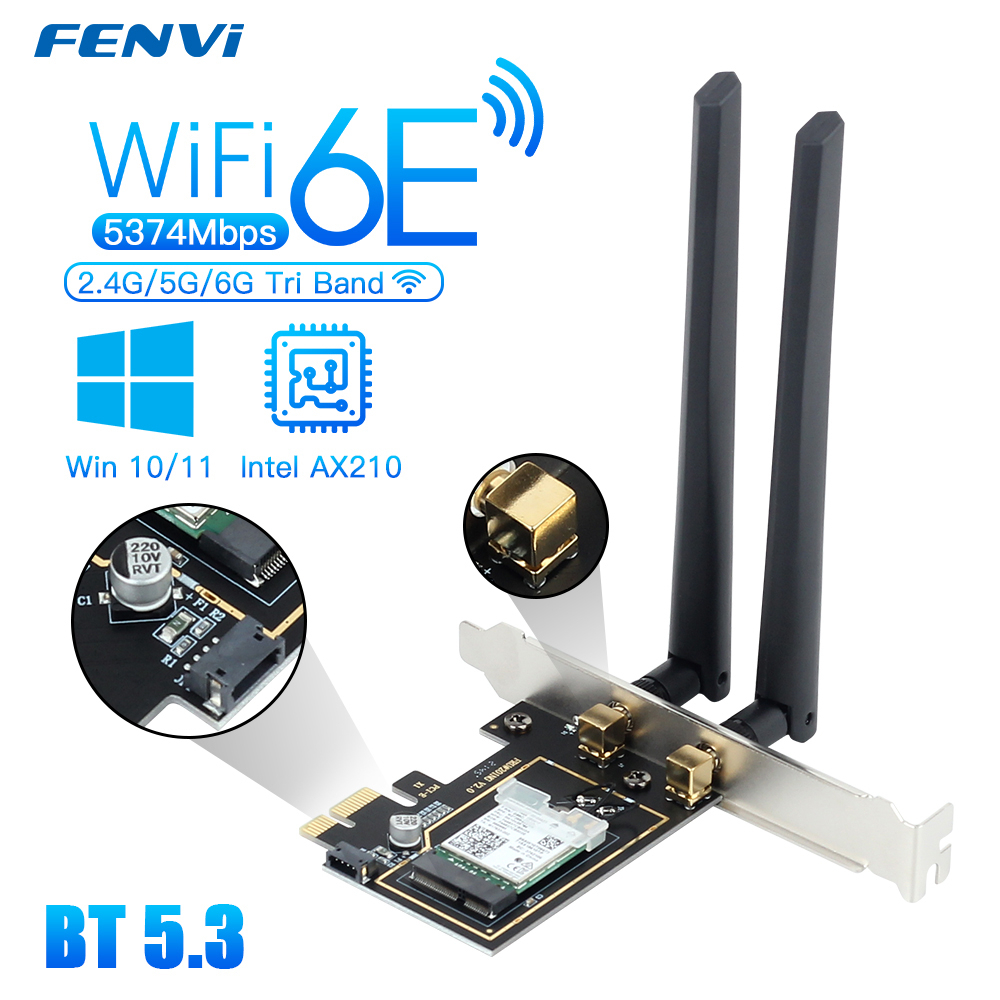 Jual Intel AX210 WiFi 6E Tri-Band 2.4G/5G/6Ghz 5374Mbps 802.11ax Bluetooth 5.3 PCIe Wireless ...