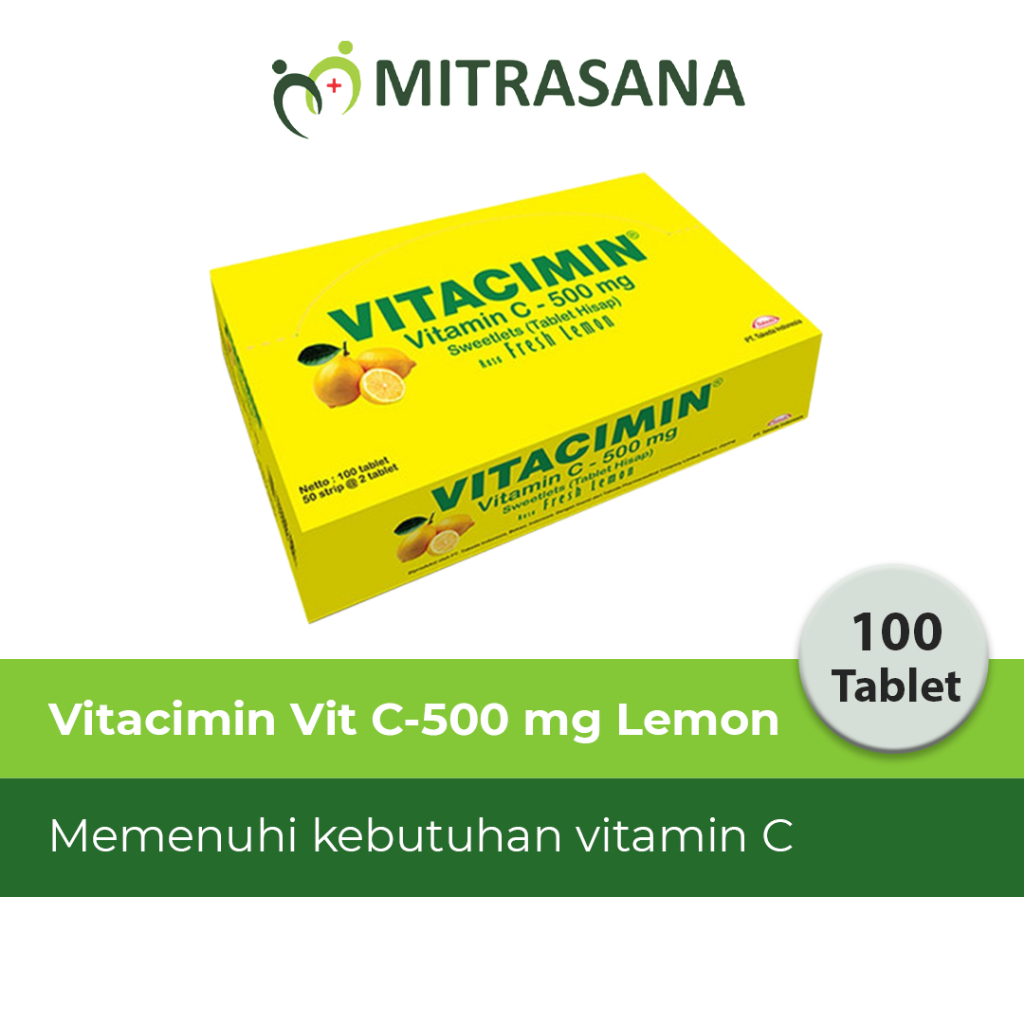 Jual Vitacimin C Original/Orange 500mg 50'S 100tablet | Shopee Indonesia