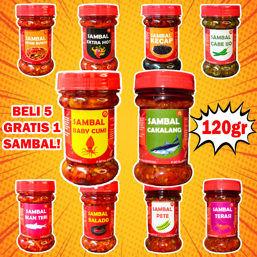 Jual SAMBAL BABY CUMI/SAMBEL CAKALANG/PETE/CABE IJO/TERI/BALADO/EBI ...