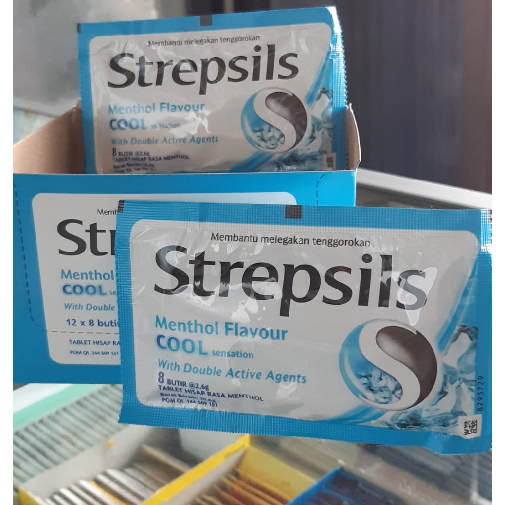 Jual PERMEN STREPSILS COOL MENTHOL (PER BUNGKUS) | Shopee Indonesia