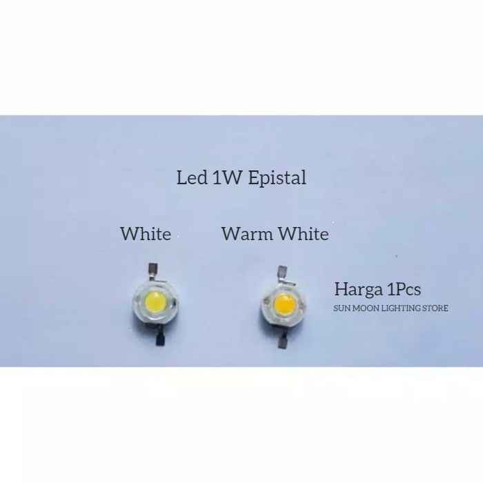 Jual Lampu mata chip Led 1w Epistal Warm white Putih high power led hpl ...