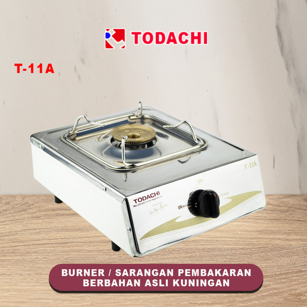 Jual Todachi Kompor Gas 1 Tungku Burner Kuningan T-11 ELG & Stainless ...