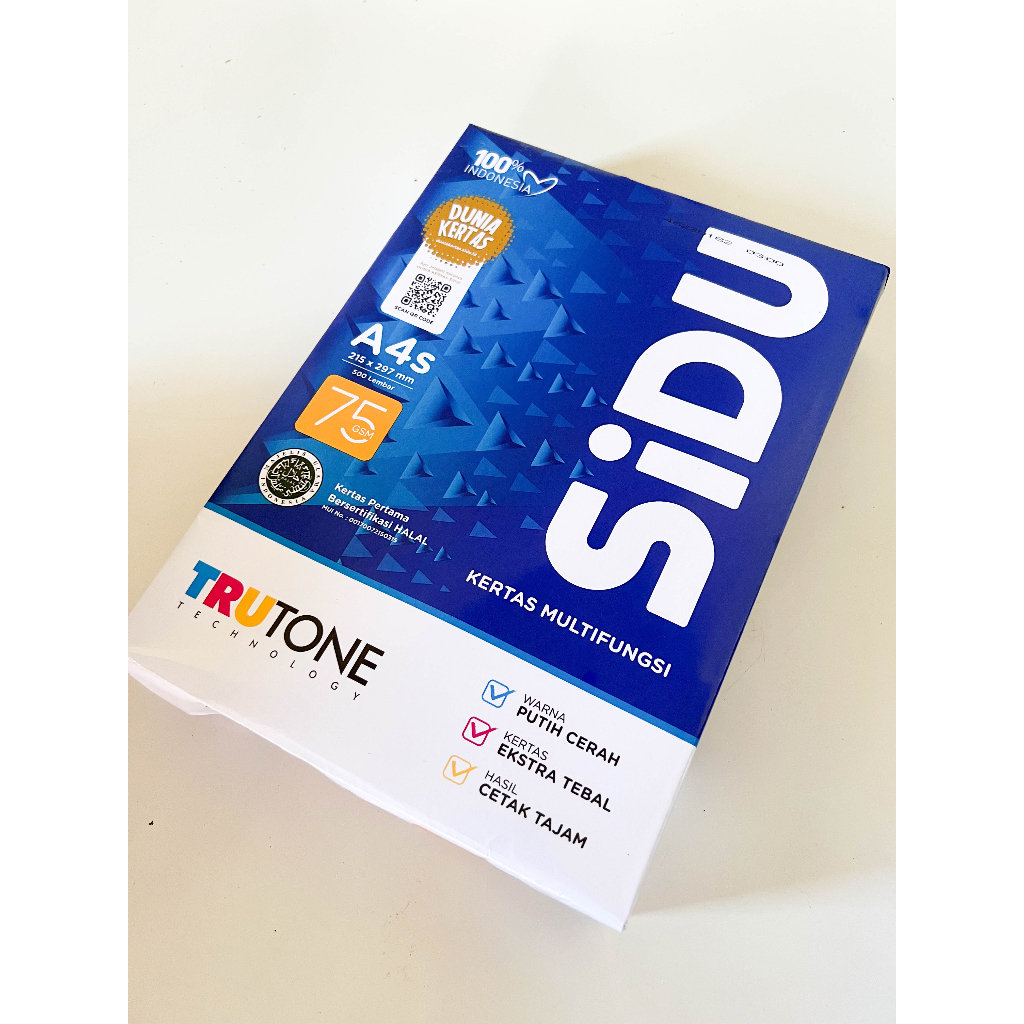 Jual Kertas HVS A4s 75gr Putih Sinar Dunia SIDU | Shopee Indonesia