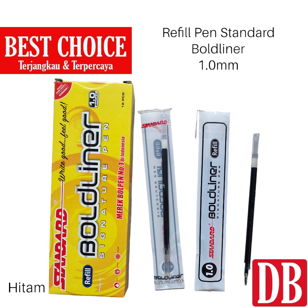 Jual Refill / Isi Ulang Gel Pen / Pulpen Standard Boldliner 1.0mm Hitam ...