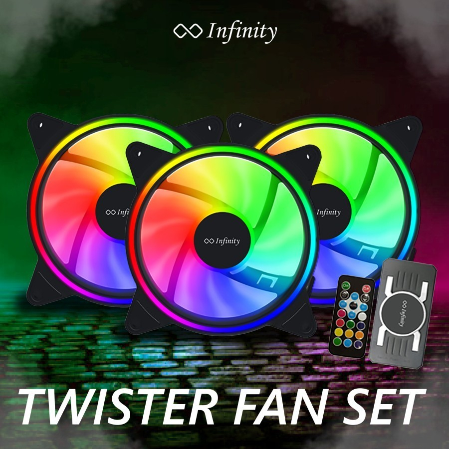 Jual INFINITY FAN CASING TWISTER ARGB SET (3 PCS FAN + CONTROLLER ...