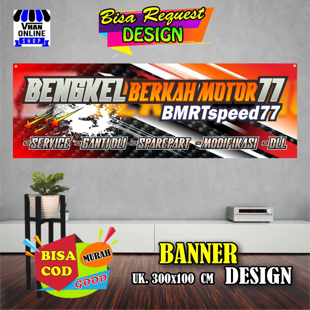 Jual Banner Spanduk Racing Bengkel, Racing Sparepart, Bagus Keren ...