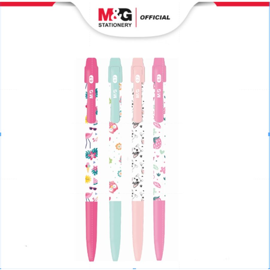 Jual MG Boy's & Girl's Retractable Semi-gel Ball Pen Blue 0.7mm/PCS ...