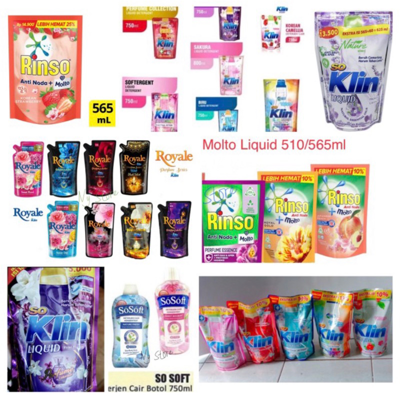 Jual Sembako Batam NY Liquid detergent Rinso Detergen cair konsentrat ...