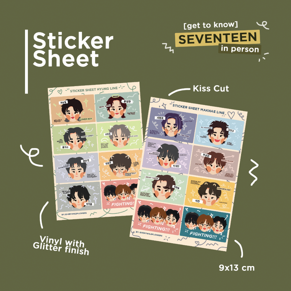 Jual Sticker Sheet | Memopad "Get to Know SEVENTEEN" | Shopee Indonesia