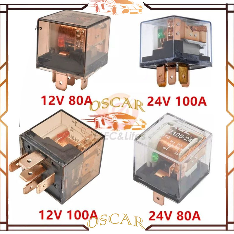 Jual Relay Klakson /Relay Transparan 4 Kaki 5 Kaki 12V & 24V 80A ...
