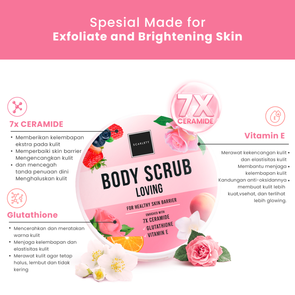 Jual Scarlett Whitening Loving Body Scrub - Lulur Scrub for Lightening ...