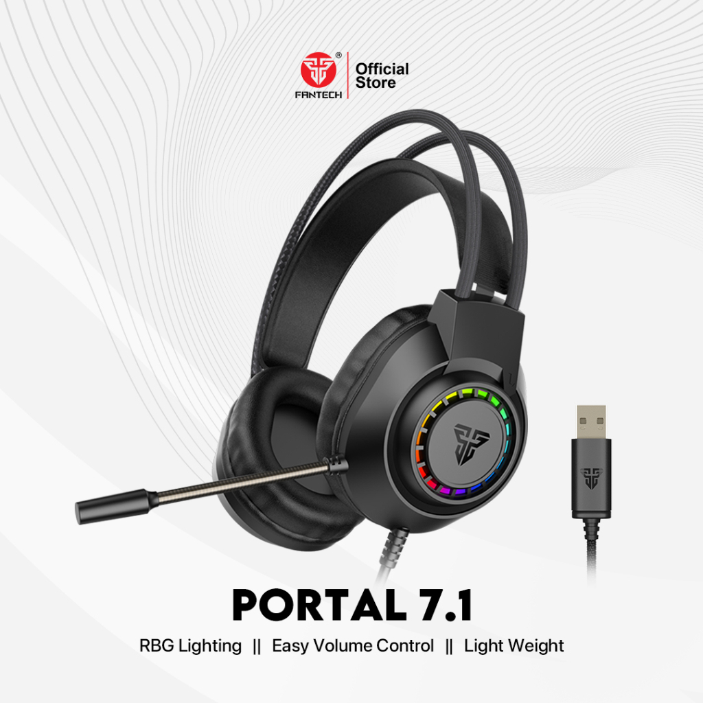 Jual Fantech PORTAL 7.1 HG28 USB Headset Gaming RGB Virtual 7.1 ...