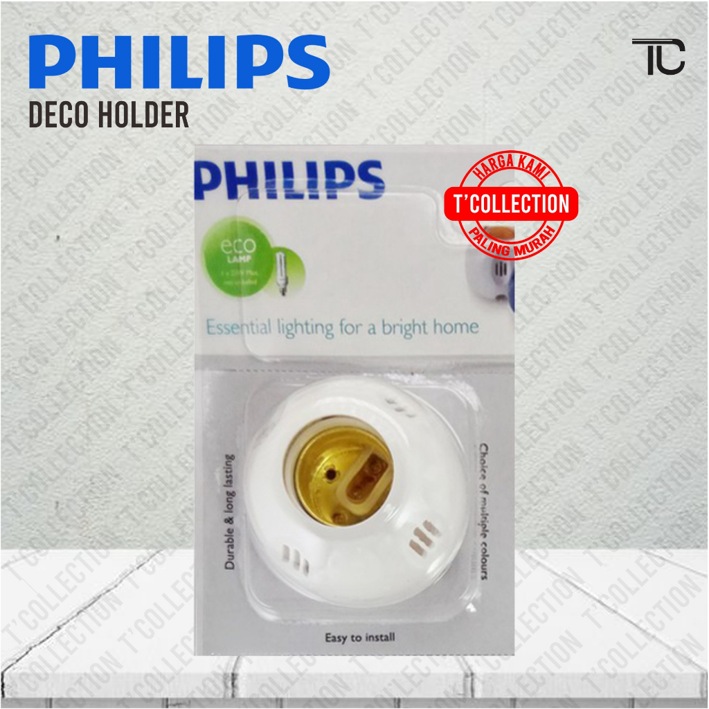 Jual Fitting Plafon PHILIPS Deco Holder Putih E27 - Rumah Lampu PHILIPS ...