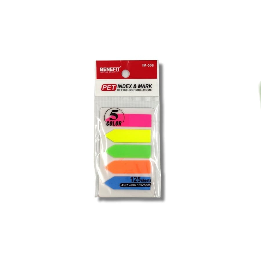 Jual Indeks Mark Sticky Notes BENEFIT 5 Warna Catatan Color It Tempel ...