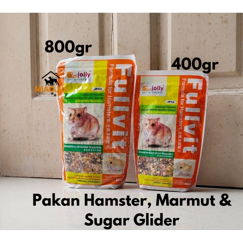 Jual Makanan Hamster Jolly FullVit 800gr / 400gr - Pakan Marmut Sugar ...