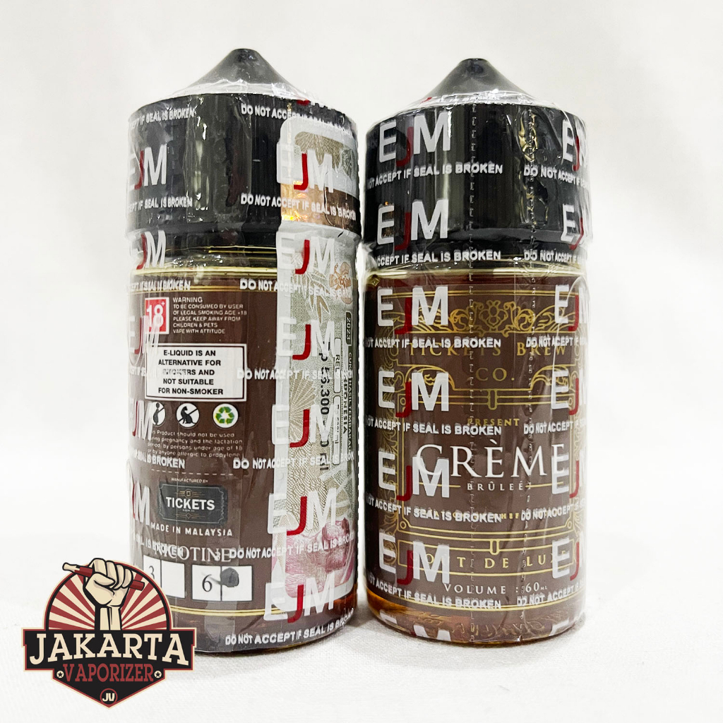 Jual [6MG] EJM TICKETS BREW CREME BRULEE 60ML 6MG BY EJUICE MURAH ...