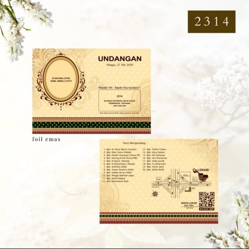 Jual ERBA 2314 Era Baru Blangko Undangan Nikahan Pernikahan Ultah ...