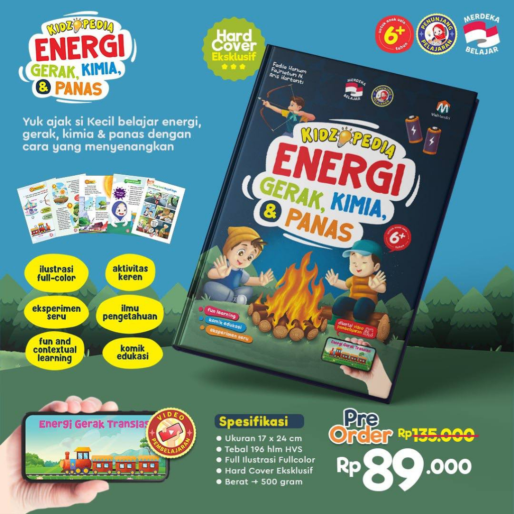 Jual Buku Kidzopedia Energi Gerak Kimia Panas Cahaya dan Listrik Tubuh Manusia Alam Semesta ...