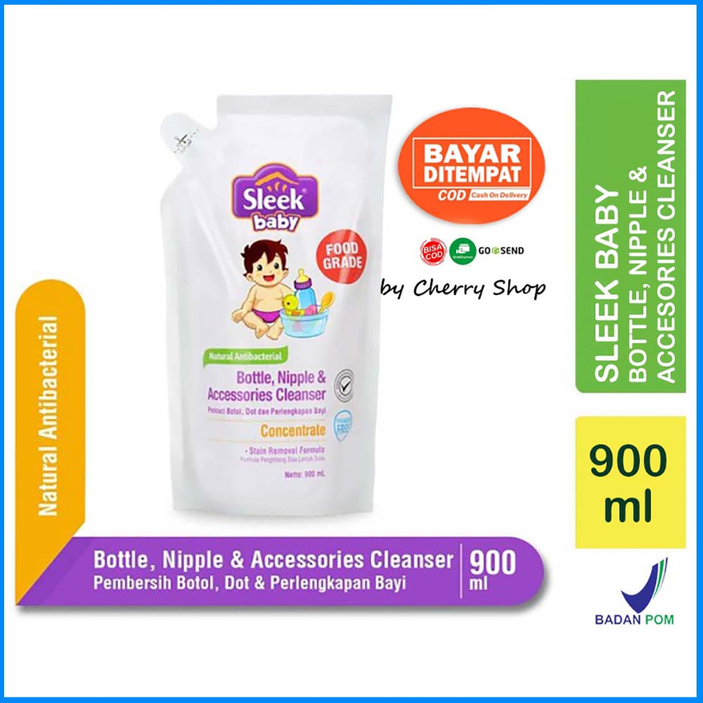 Jual [PENCUCI BOTOL | REFILL 900ML | BPOM] Sleek Cuci Botol / Bottle ...