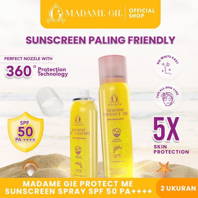 Jual MADAME GIE PROTECT ME Spray SPF 50+ PA ++++ SUNSCREEN | Shopee ...