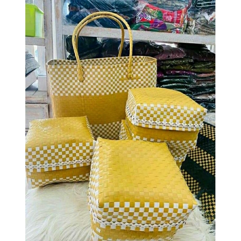 Jual Set Tas Keben kaca isi 4 gratis besek bambu/ Tas keben BALI / Set ...