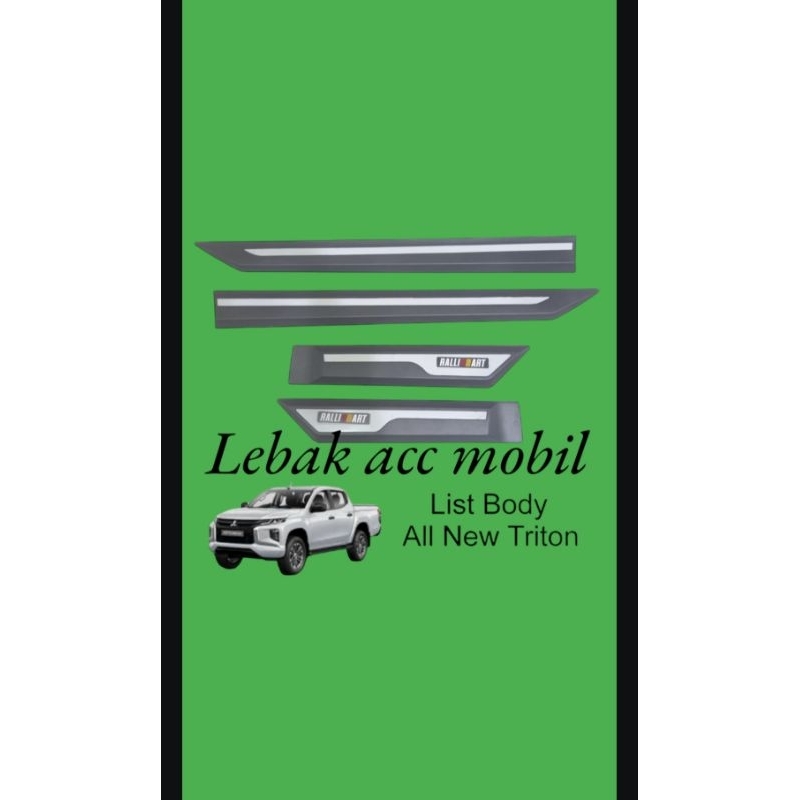 Jual list body / side body moulding mobil mitsubishi triton 2022 rally ...
